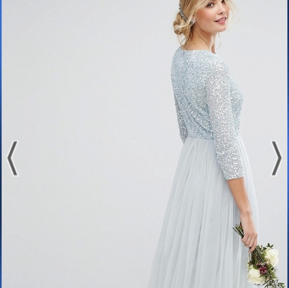 ASOS | Dresses | Asos Maya Tall 34 Sleeve Midi Dress With Sequin And ...